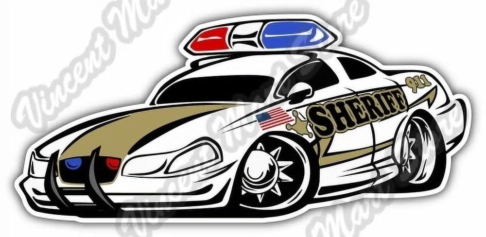 DOPASTICKER Sheriff Cop Officer Police Sergeant Car Sticker Decal Phone ...