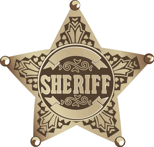 DOPASTICKER Sheriff Police Pattern Star Emblem Sticker Decal Phone ...