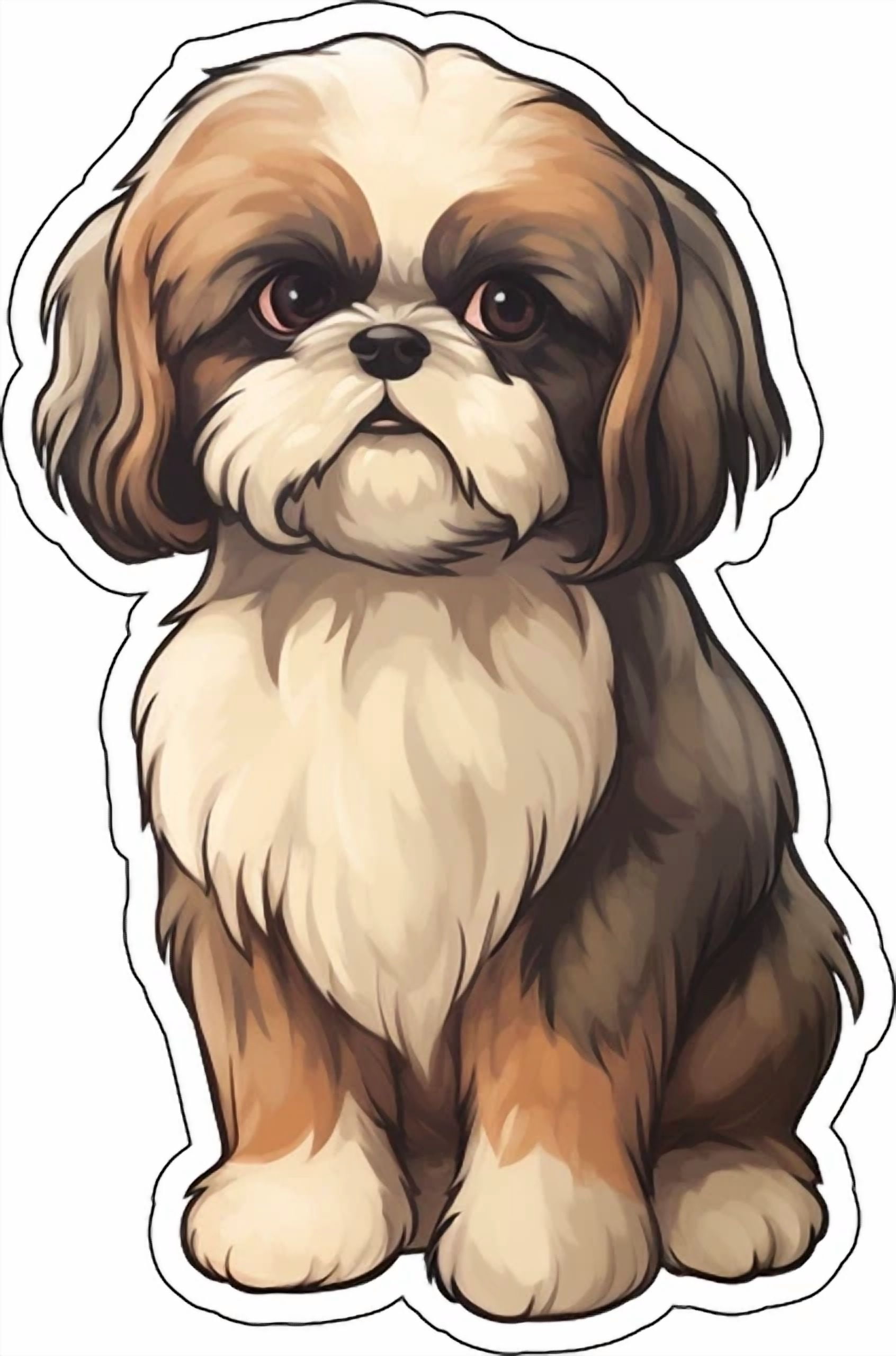 DOPASTICKER Shih Tzu Car Sticker Dogs Sticker Phone Sticker, Latop ...
