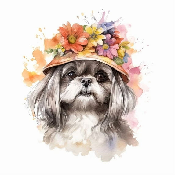 DOPASTICKER Shih Tzu Car Sticker Dogs Sticker Phone Sticker, Latop ...
