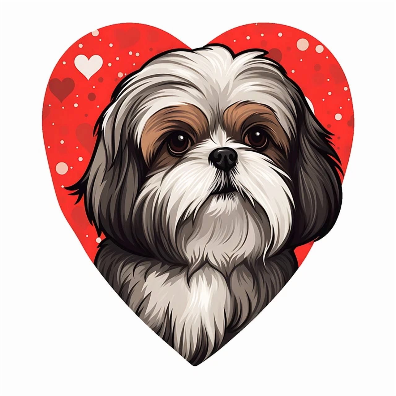 DOPASTICKER Shih Tzu Car Sticker Dogs Sticker Phone Sticker, Latop ...
