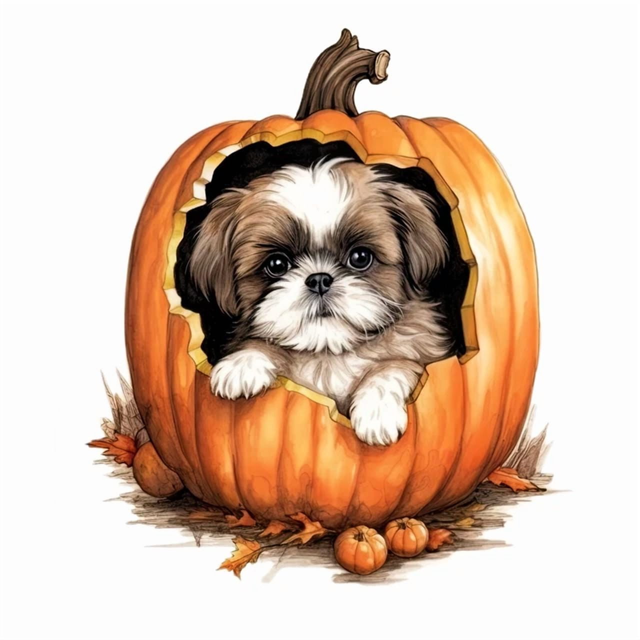 DOPASTICKER Shih Tzu Car Sticker Dogs Sticker Phone Sticker, Latop ...