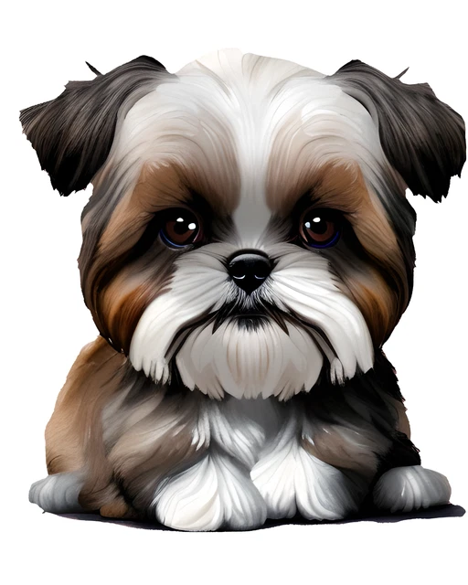 DOPASTICKER Shih Tzu Car Sticker Dogs Sticker Phone Sticker, Latop ...