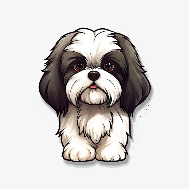 DOPASTICKER Shih Tzu Car Sticker Dogs Sticker Phone Sticker, Latop ...