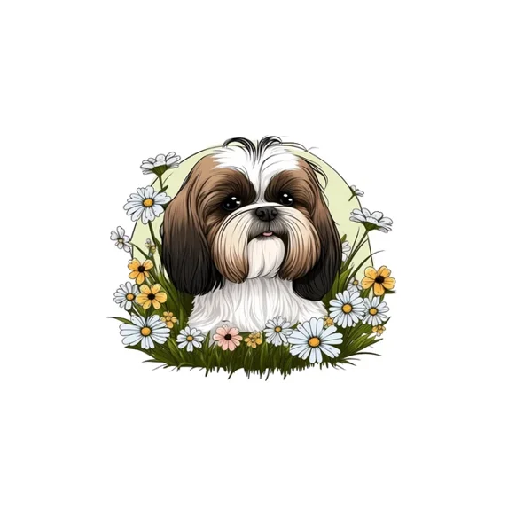DOPASTICKER Shih Tzu Car Sticker Dogs Sticker Phone Sticker, Latop ...