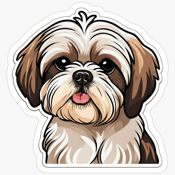 DOPASTICKER Shih Tzu Dog Sticker, Waterproof Sticker For Pet Lovers ...