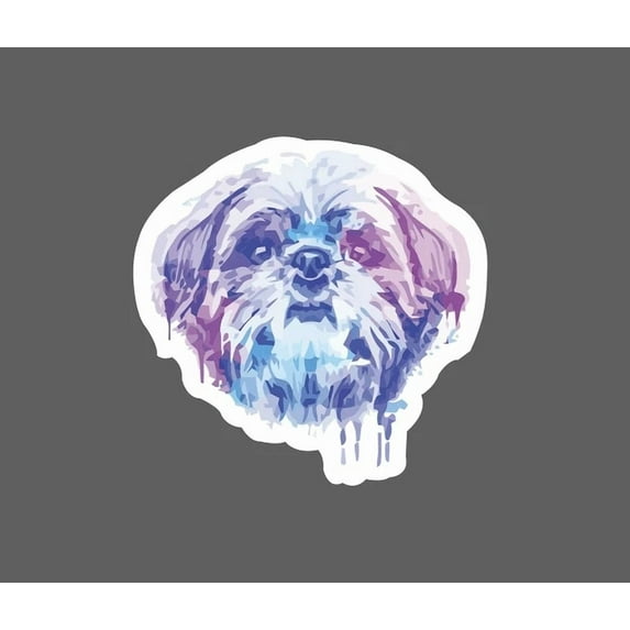 DOPASTICKER Shih Tzu Sticker Colorful Dog Animal Pet Art Sticker Phone ...