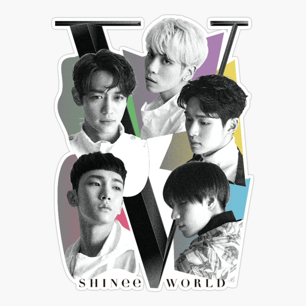 DOPASTICKER Shinee - Tour Poster Sticker, Phone Sticker Water Bottle ...