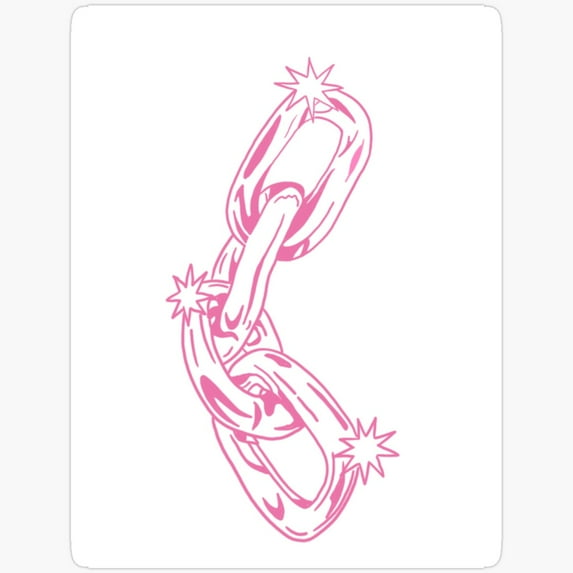DOPASTICKER Shining Pink Chain Sticker Birthday Gifts - Decorative ...