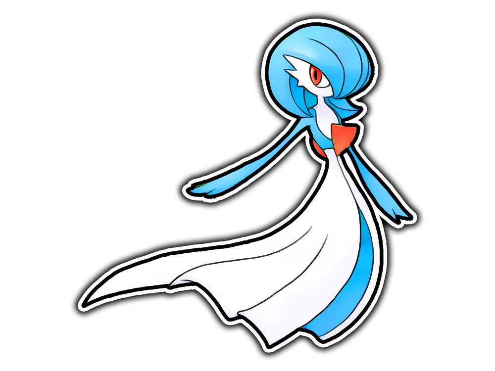 DOPASTICKER Shiny Gardevoir Sticker Decal Phone Decal Water Bottle ...