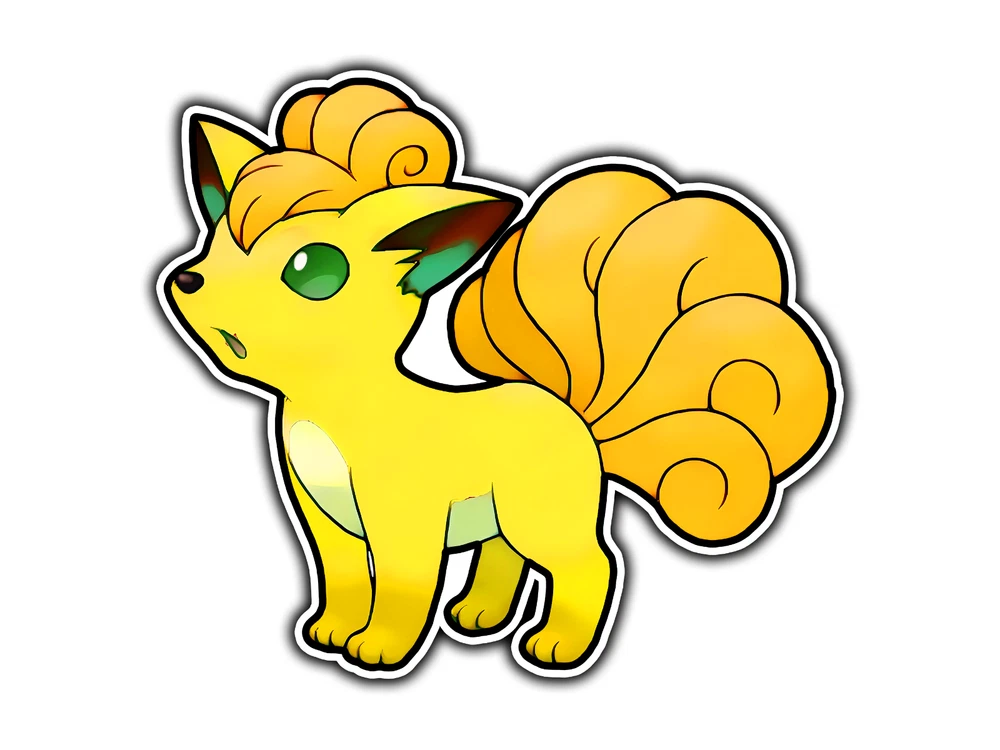 DOPASTICKER Shiny Vulpix Sticker Decal Phone Decal Water Bottle ...