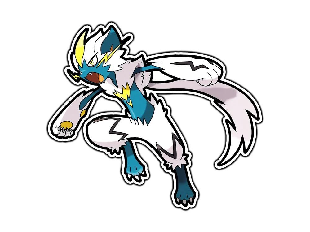 DOPASTICKER Shiny Zeraora Sticker Decal Phone Decal Water Bottle ...