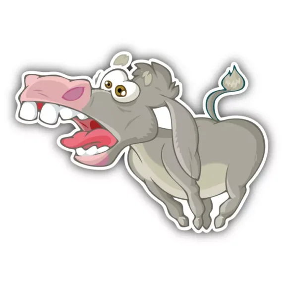 DOPASTICKER Shocked Donkey Sticker Decal Phone Decal Water Bottle ...