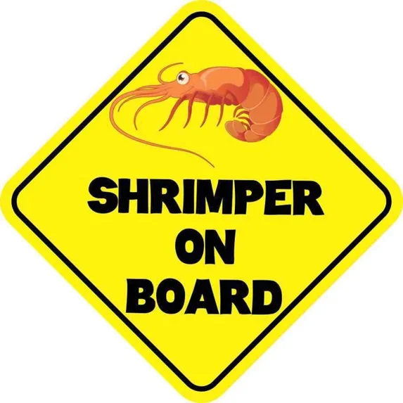 DOPASTICKER Shrimper On Board Sticker Phone Sticker, Latop Sticker ...