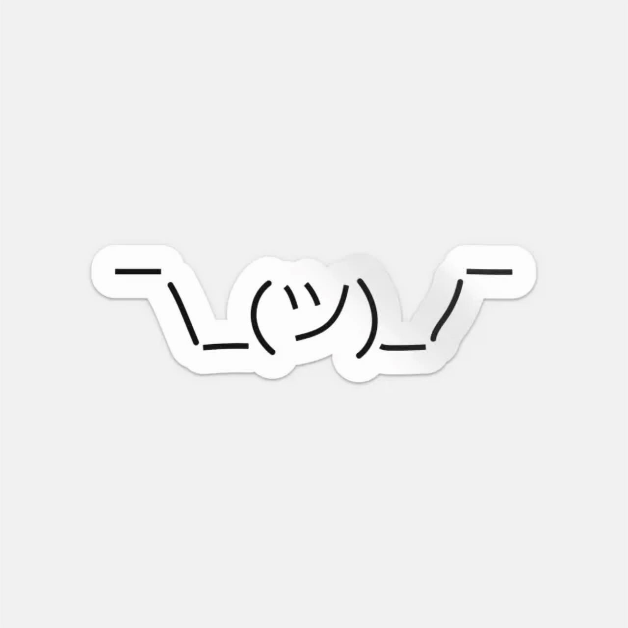 DOPASTICKER Shrug Emoticon Sticker Decal Phone Decal Water Bottle ...