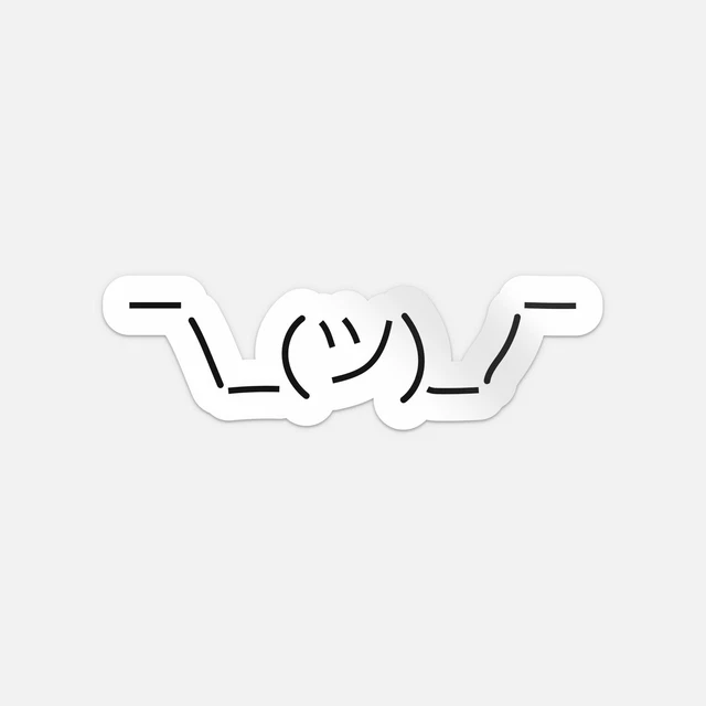 DOPASTICKER Shrug Emoticon Sticker Decal Phone Decal Water Bottle ...