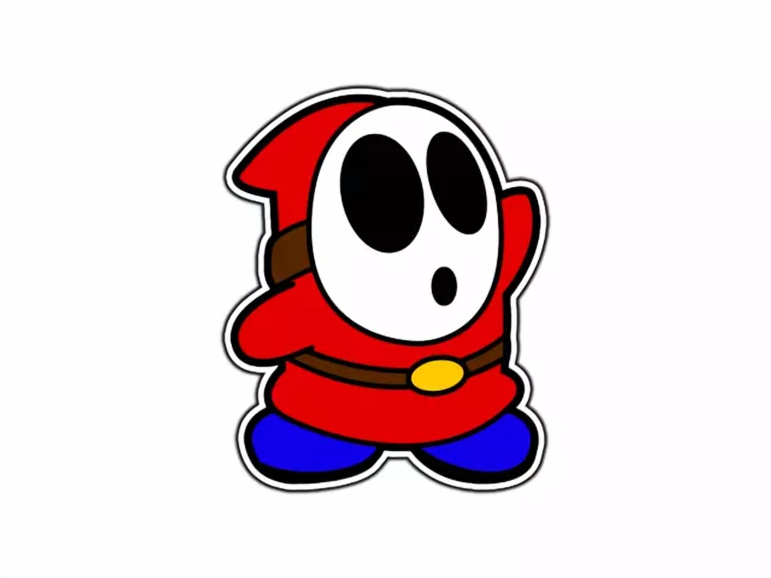 Shy Guy 2D Waterproof Sticker Phone Decal Water Bottle Stickers Car ...