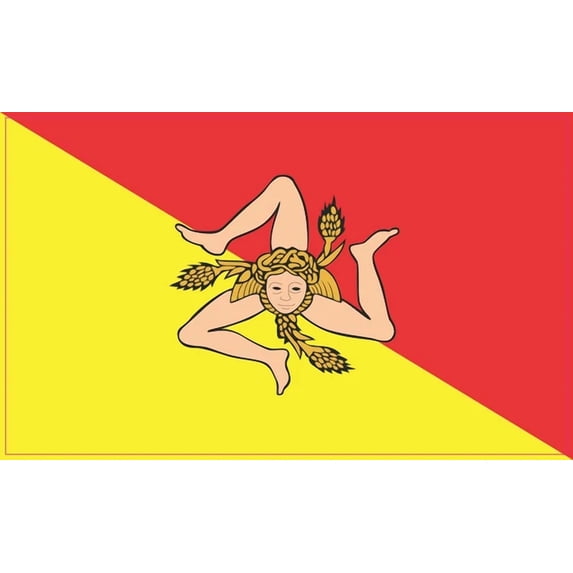 DOPASTICKER Sicily Flag Sticker Italy Stickers Car Door Truck Flags ...