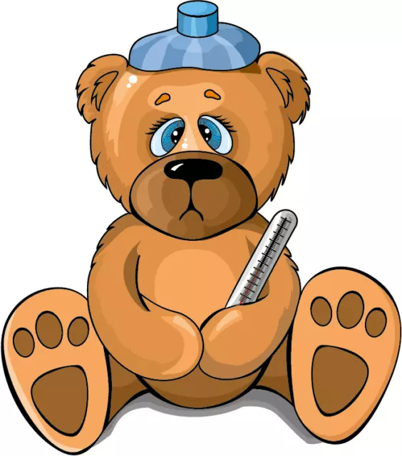 DOPASTICKER Sick Teddy Bear Sticker Decal Phone Decal Water Bottle ...