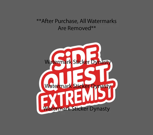 DOPASTICKER Side Quest Extremist Sticker Life Adventure Sticker Phone ...