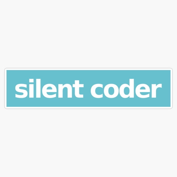 DOPASTICKER Silent Coder - Blue Sticker, Phone Sticker Water Bottle ...