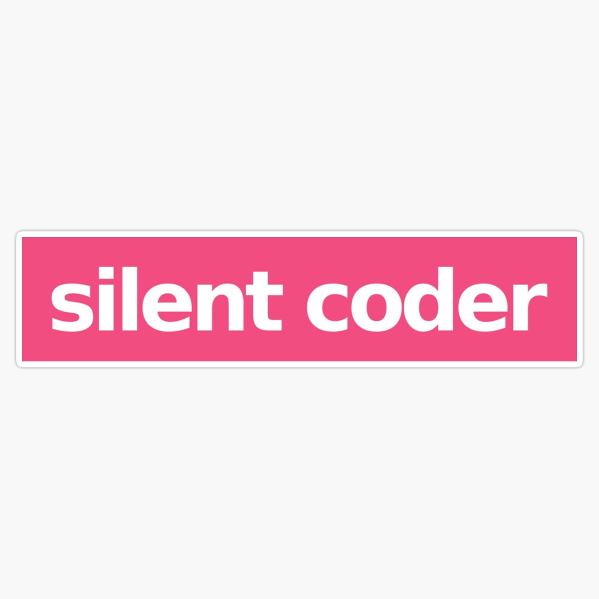 DOPASTICKER Silent Coder, Pink Sticker, Phone Sticker Car Stickers ...