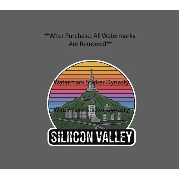 DOPASTICKER Silicon Valley Sticker Travel Business Tech City Sticker ...