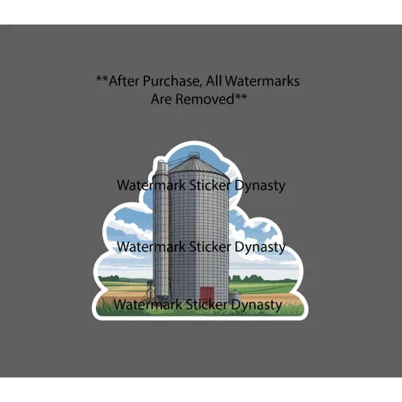 DOPASTICKER Silo Sticker Country Rural Corn Grain Food Ag Sticker Phone ...