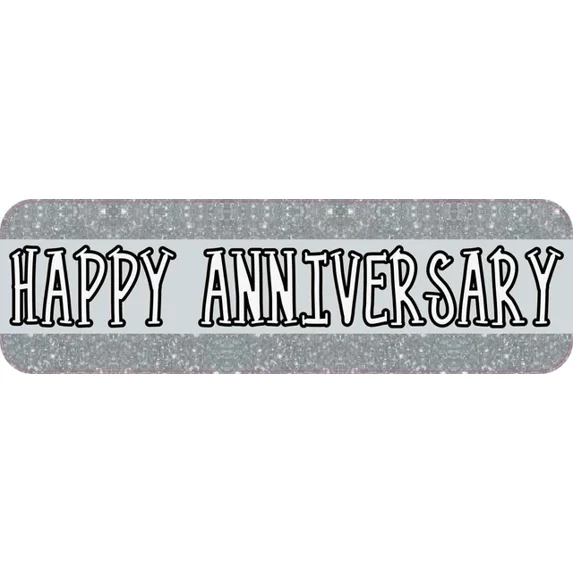 DOPASTICKER Silver Happy Anniversary Sticker Truck Car Sticker Phone ...