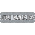 DOPASTICKER Silver Just Married Sticker Car Door Wedding Sticker Phone ...