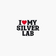 DOPASTICKER Silver Labrador - I Love Silver Lab Sticker, Phone Sticker ...