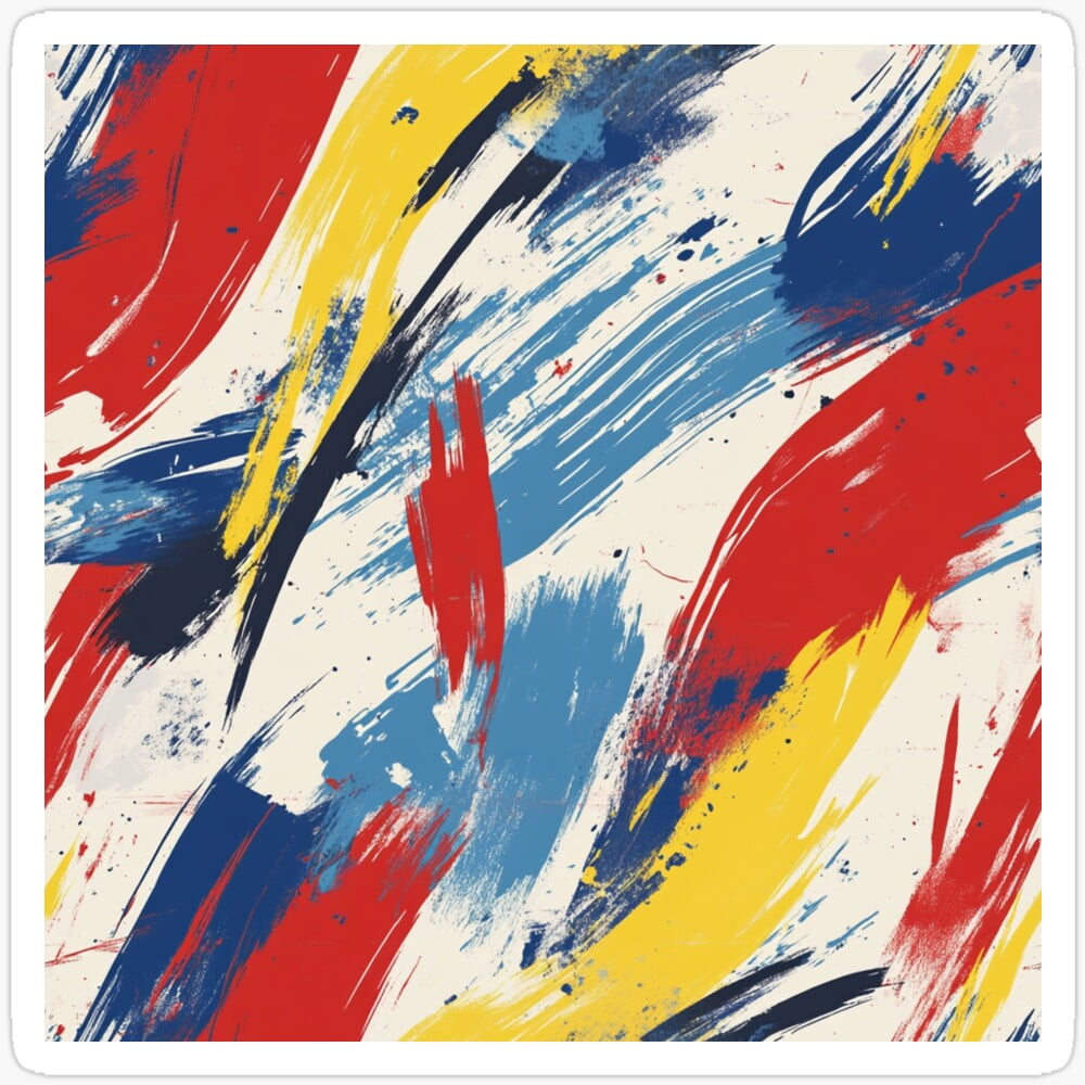 DOPASTICKER Simplicity Of Primary Colors Sticker Phone Sticker, Latop ...