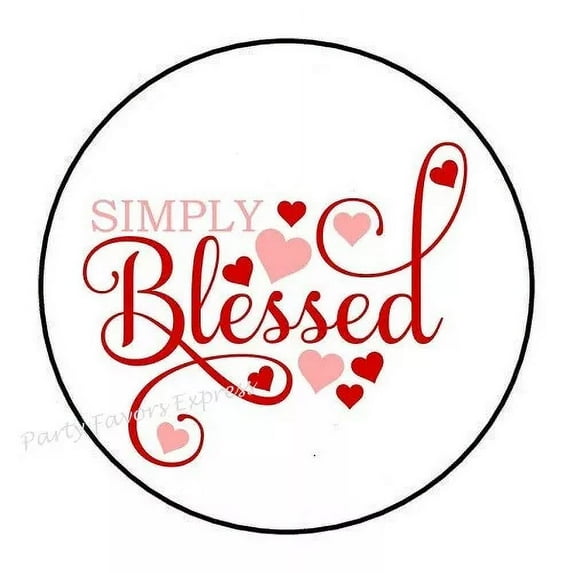 DOPASTICKER Simply Blessed Love Day Stickers Favors Phone Sticker ...