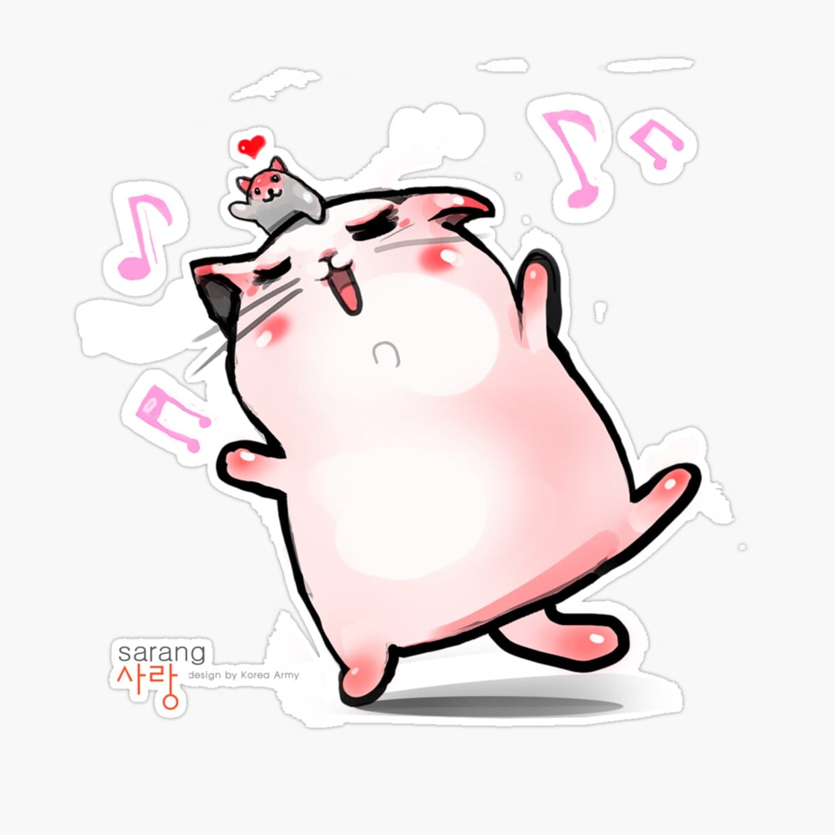 DOPASTICKER Singing Hamster. Sticker, Phone Sticker Water Bottle ...
