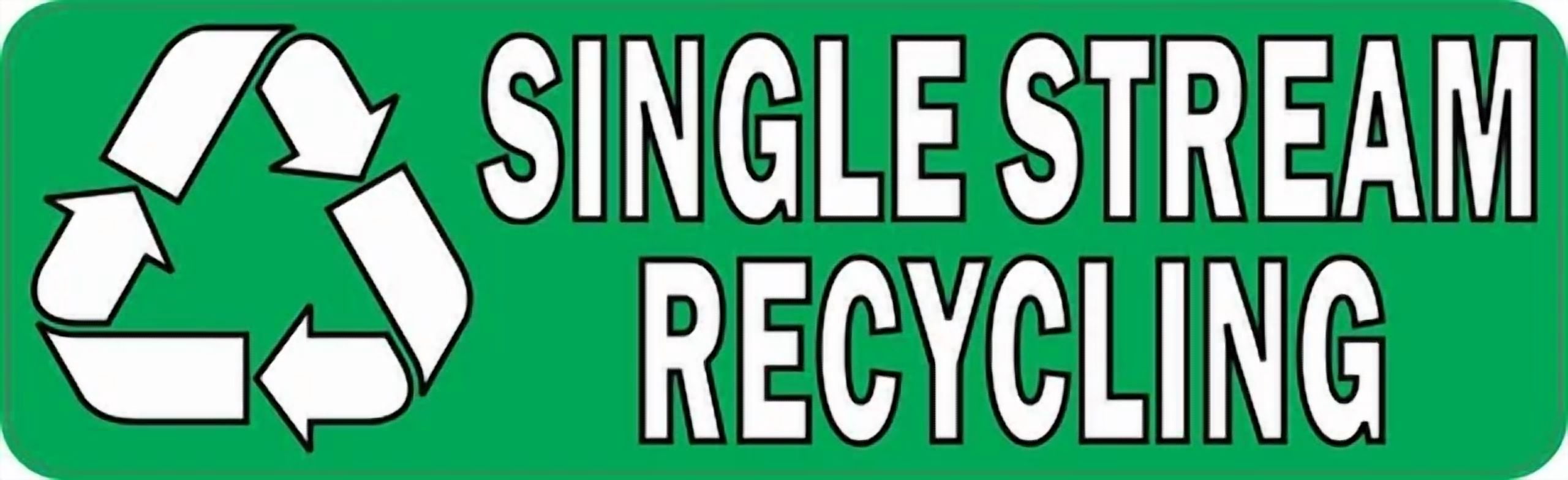 DOPASTICKER Single Stream Recycling Sticker Phone Sticker, Latop ...