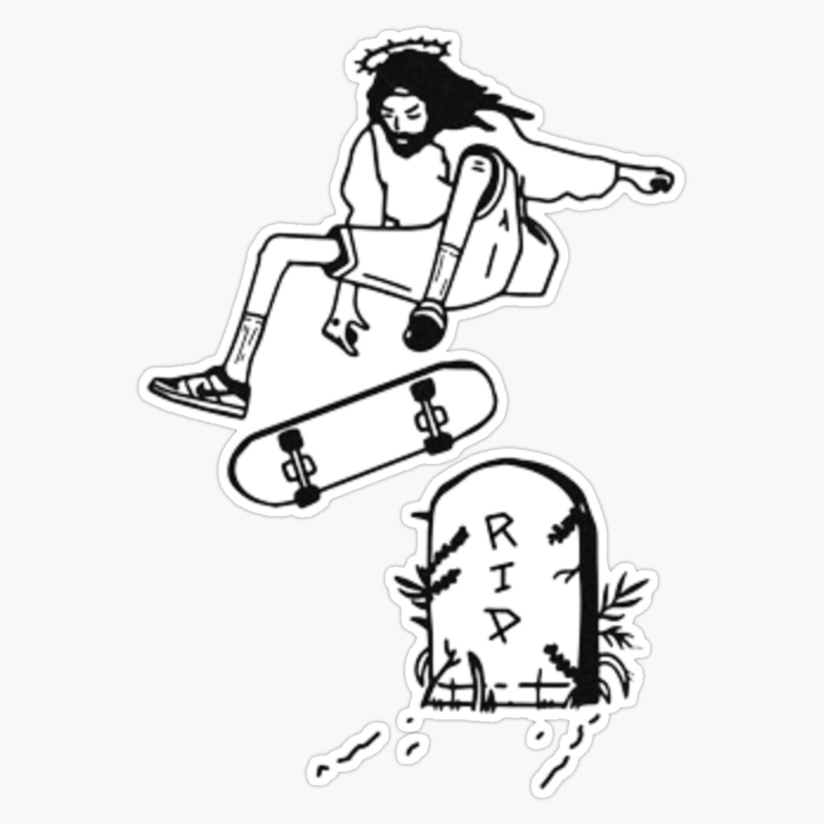 DOPASTICKER Sk8R Sticker, Phone Sticker Water Bottle Sticker Car ...