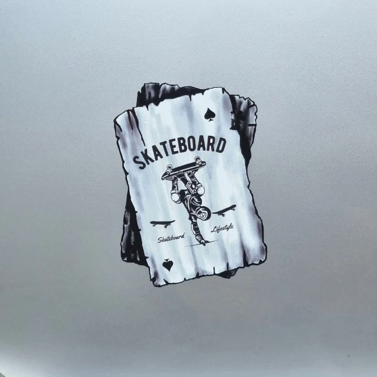 DOPASTICKER Skateboard Skater Ace Of Spade Cards Sticker For Car Van ...