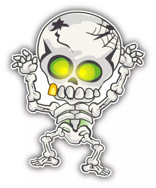 DOPASTICKER Skeleton Cartoon Sticker Decal Phone Decal Water Bottle ...