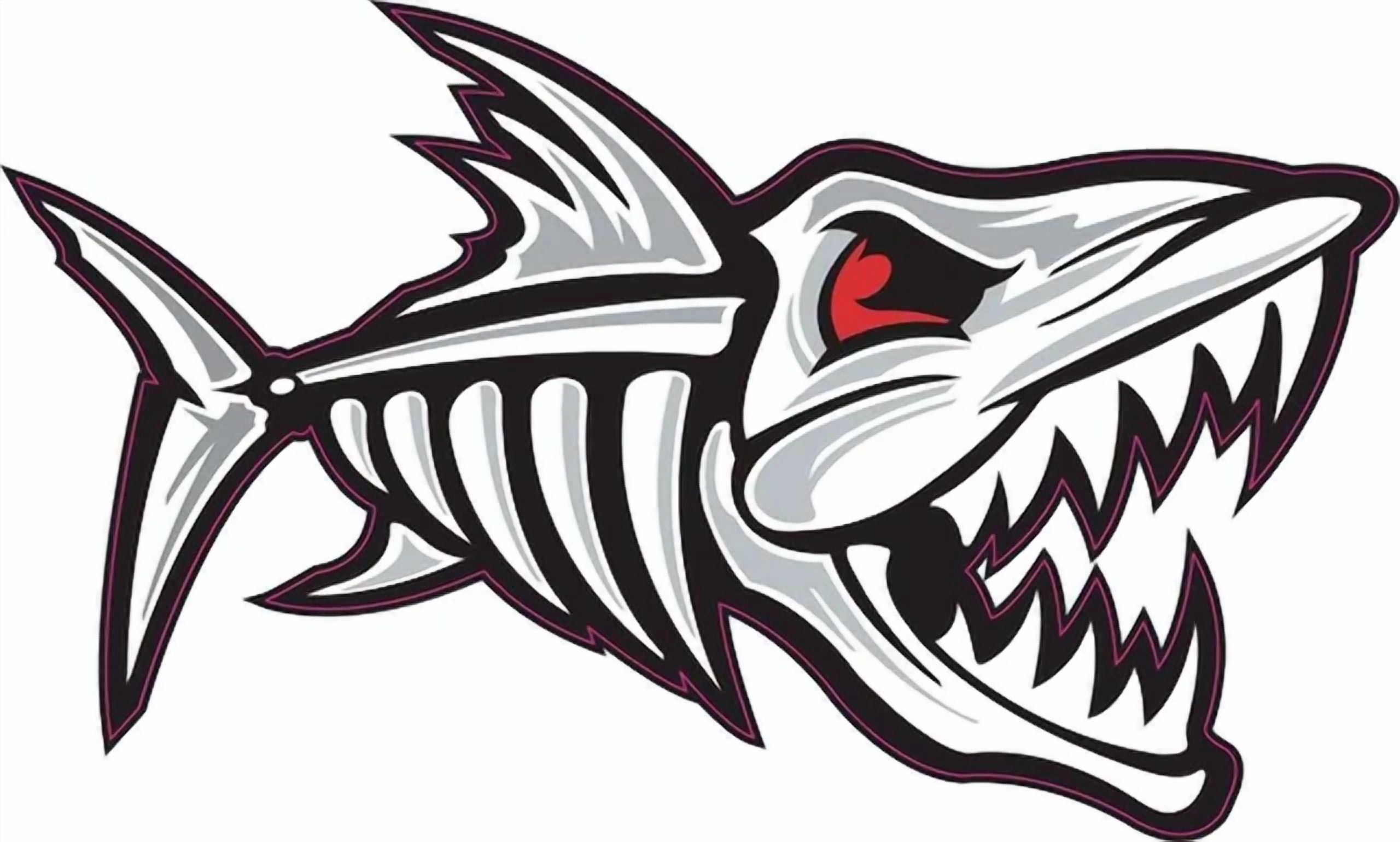 DOPASTICKER Skeleton Fish Sticker Phone Sticker, Latop Sticker, Lover ...