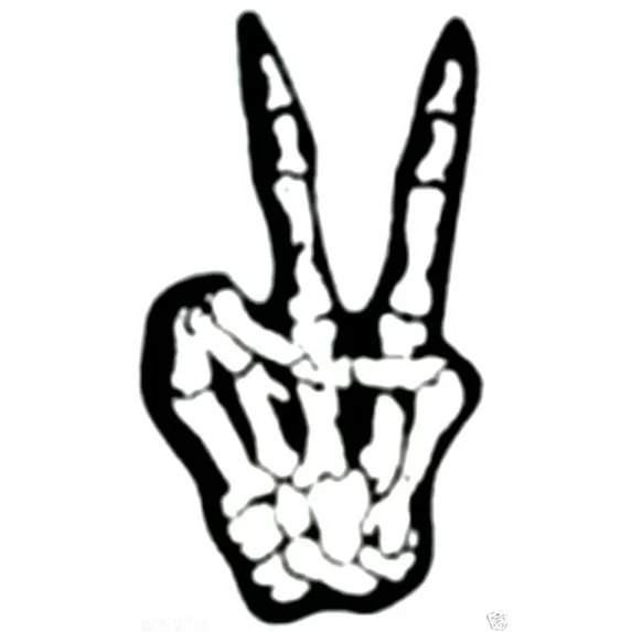 DOPASTICKER Skeleton Hand Peace Sign Sticker Laptop Sticker Window ...