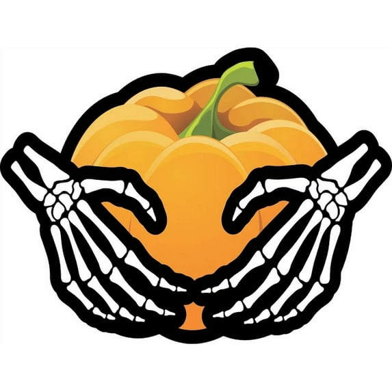 DOPASTICKER Skeleton Hands Pumpkin Sticker Phone Sticker, Latop Sticker ...