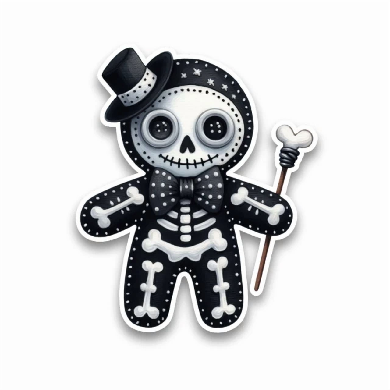 DOPASTICKER Skeleton Magic Voodoo Doll Hal.Low.Een Sticker Car ...