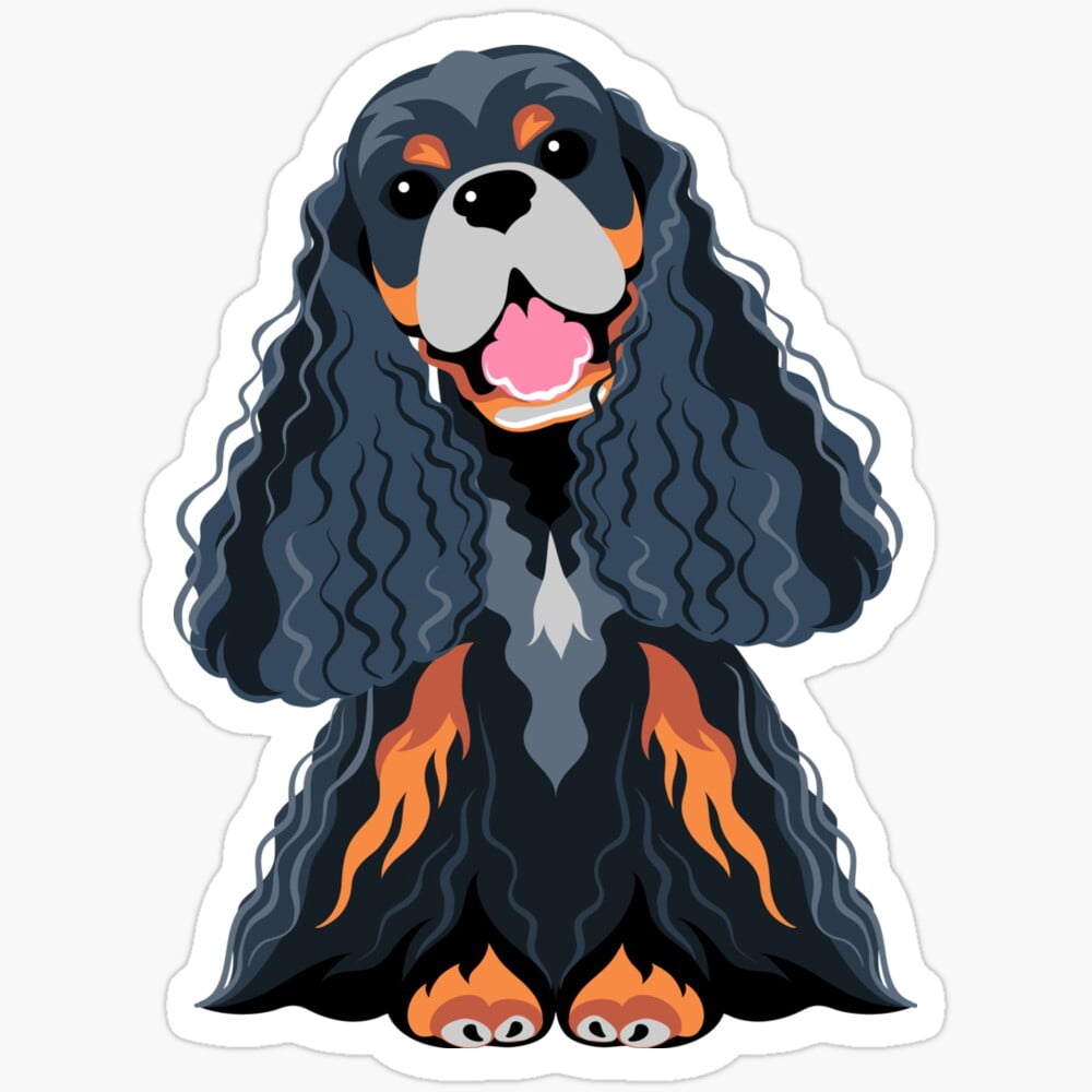 DOPASTICKER Sketch Dog Black American Cocker Spaniel - Perfect Birthday ...