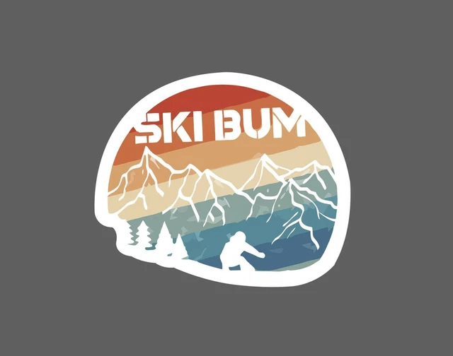 DOPASTICKER Ski Bum Stickerlopes Snow Powder Mountain Travel Sticker ...