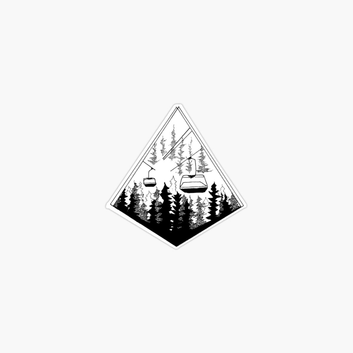 DOPASTICKER Ski Lift Sticker, Phone Sticker Car Stickers, Birthday Gift ...
