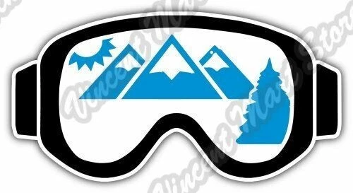 DOPASTICKER Ski Snowboard Snowboarding Goggles Winter Car Sticker Decal ...