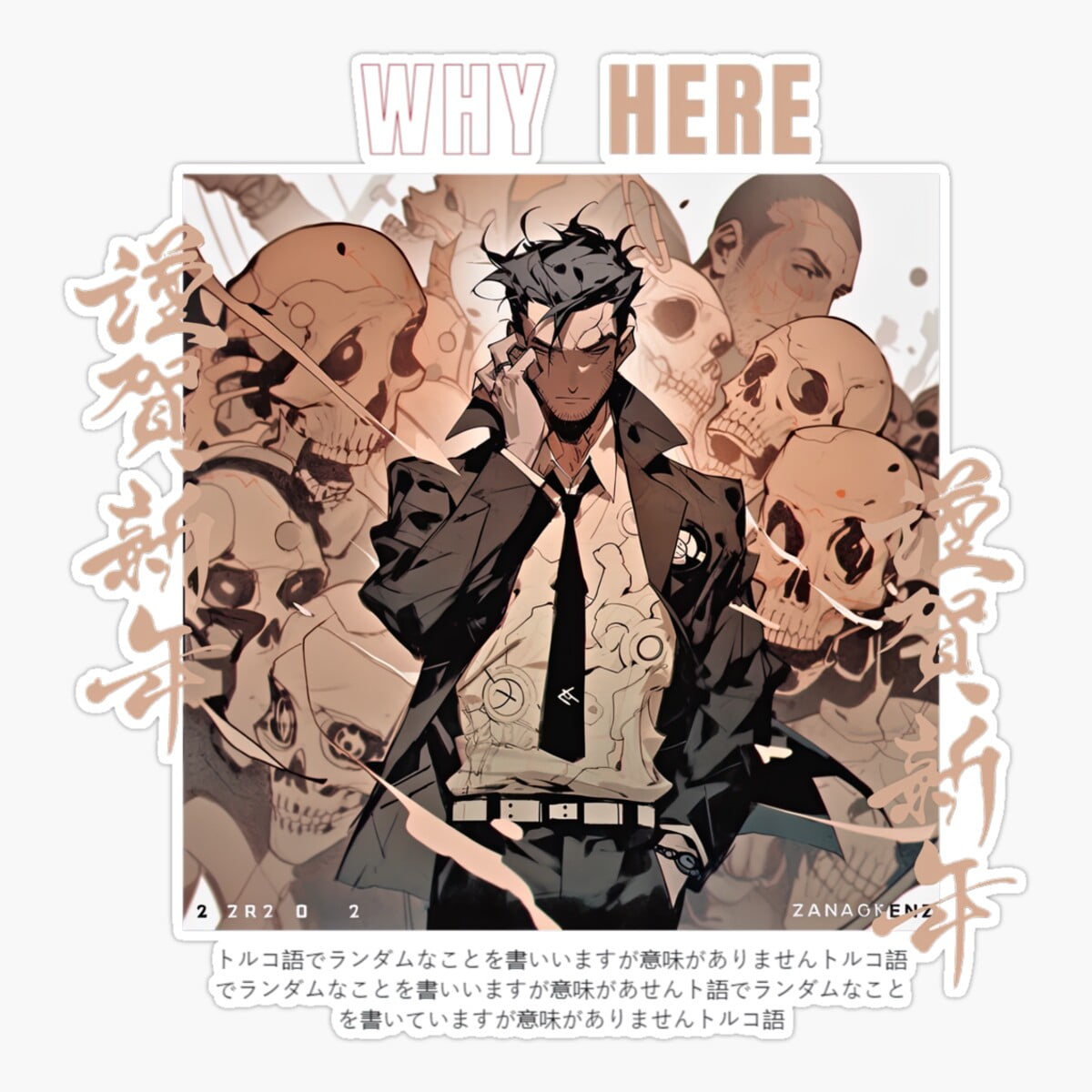 DOPASTICKER Skull Boy Sticker, Phone Sticker Water Bottle Sticker Car ...