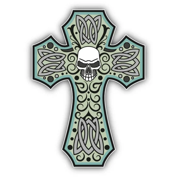 DOPASTICKER Skull Cross Sticker Decal Phone Decal Water Bottle Stickers ...