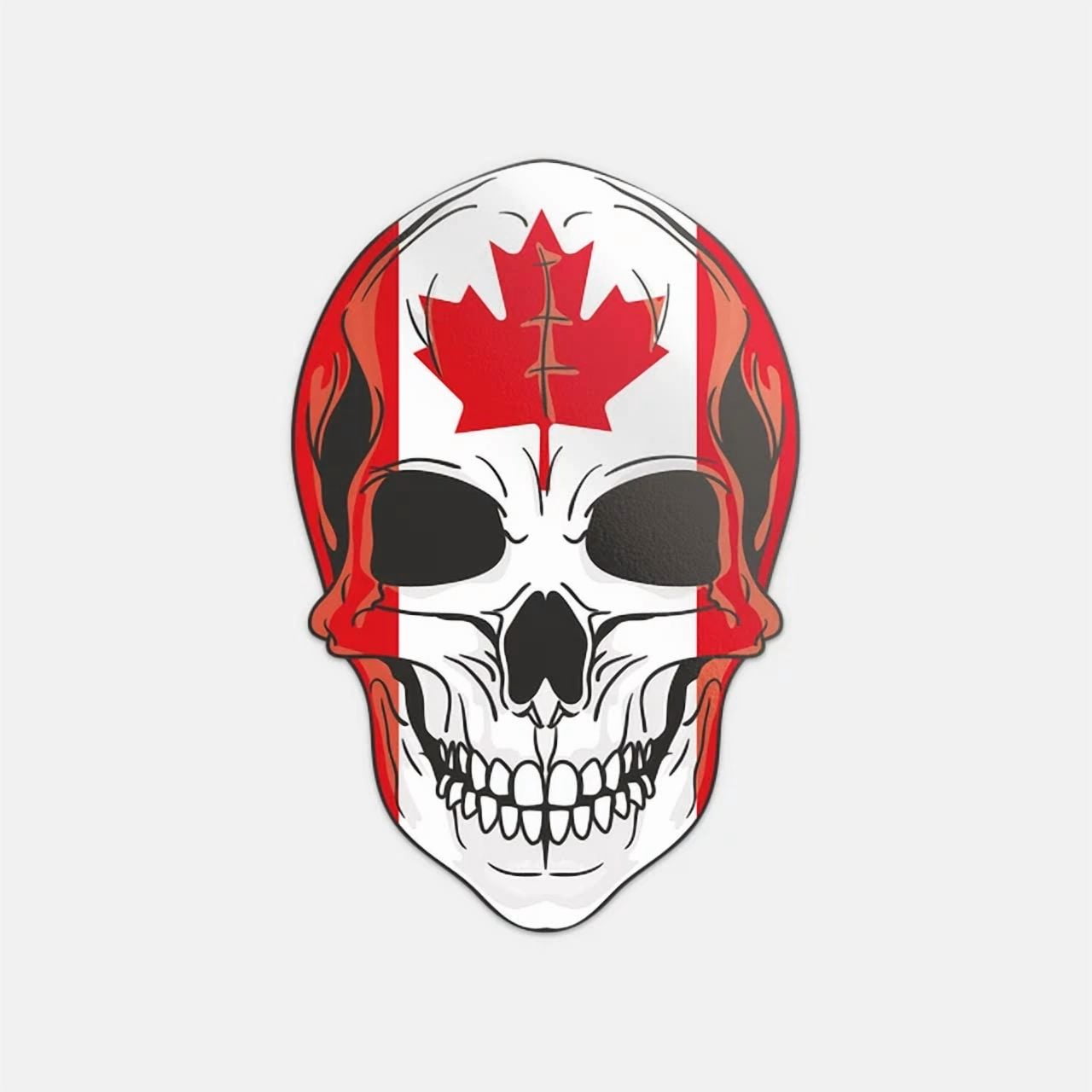 DOPASTICKER Skull Flag Canada Sticker Decal Phone Decal Water Bottle ...