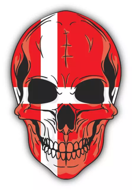 DOPASTICKER Skull Flag Denmark Sticker Phone Decal Water Bottle ...